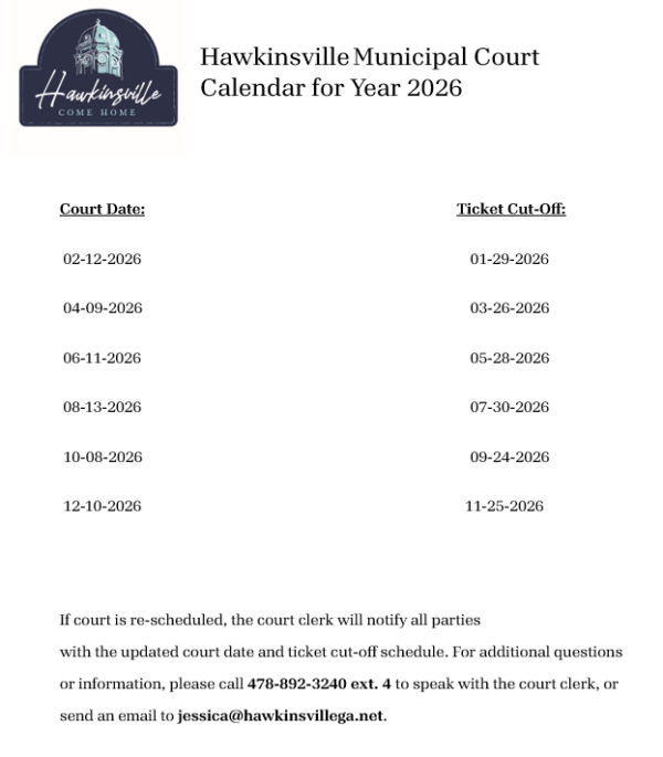 Municipal Court – Hawkinsville – Pulaski County