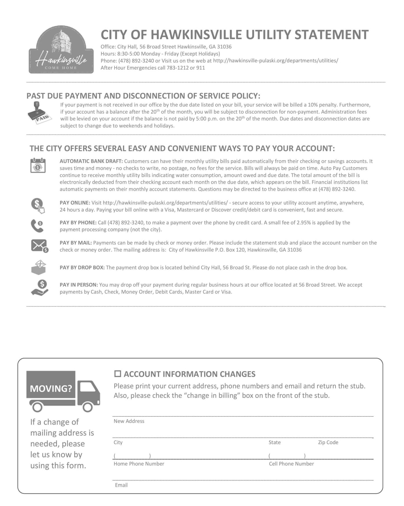 Utilities – Hawkinsville – Pulaski County